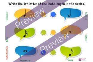 Name The Note Lengths Music Activity Graphic By Hbmusicsolutions Creative Fabrica