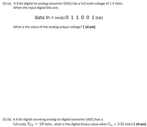 Solved A A Bit Digital To Analog Converter DAC Has Chegg