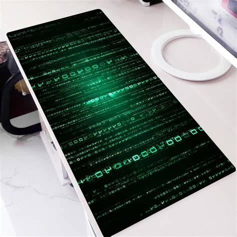 Matrix Binary Code Mouse Pad Gaming Accessories Table Gabinete Gamer Keyboard Desk Mat Mousepad