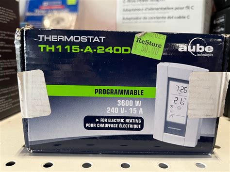 Aube Line Volt 7 Day Programmable Thermostat For Electric Heat