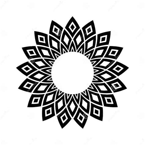abstract geometric radial floral pattern decorative design element stock vector illustration