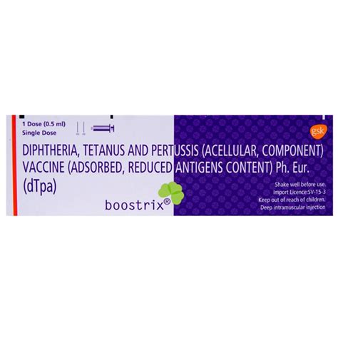 Buy Boostrix Injection 1s Online At Upto 25 Off Netmeds