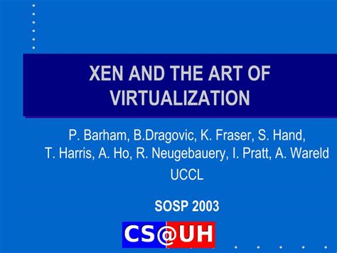 Ppt Xen And The Art Of Virtualization Powerpoint Presentation Free