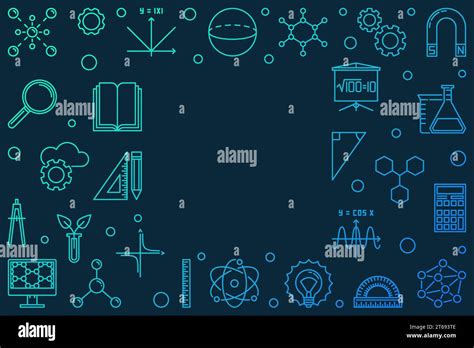 Science Technology Engineering And Mathematics Colored Horizontal Frame Vector Stem Concept