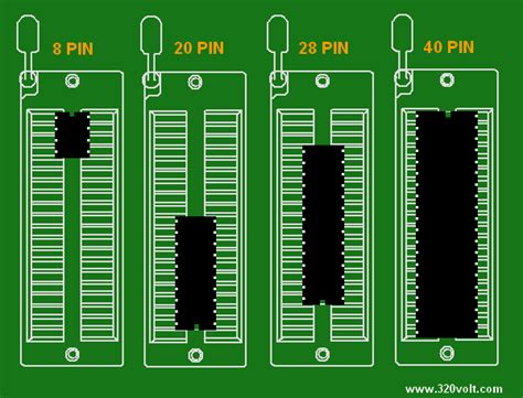 Atmel USB Programmer Circuit ZIF Socket Usbasp ATmega8 Electronics