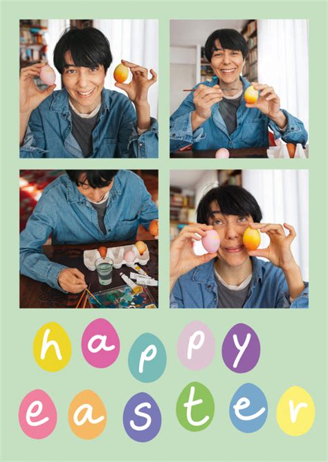 Happy Easter Eggs Frohe Ostern 🐰🐤🎁 Echte Postkarten Online Versenden