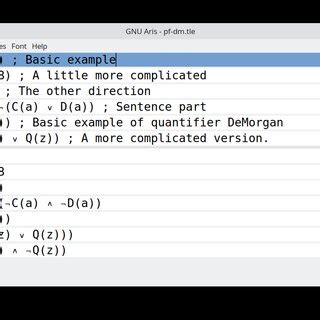 GNU Aris Checks The Correctness Of Statements 7 13 Based On Premises 1