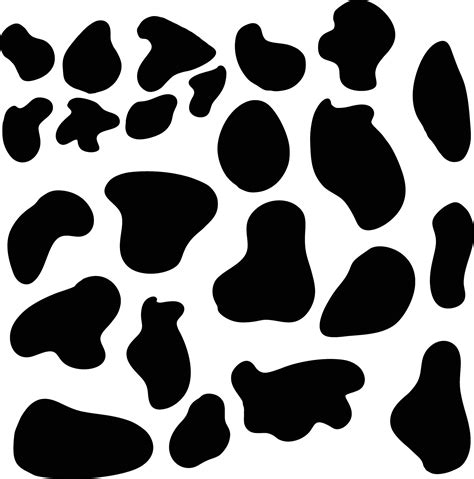Blob Shapes Vector Set Organic Abstract Splodge Elemets Monochrome Collection Vector