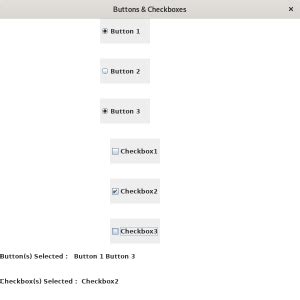 Java Program To Create Check Boxes And Radio Buttons Sanfoundry