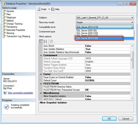 Sql Server How To Change Compatibility Of Database To Sql Server Sql Authority With