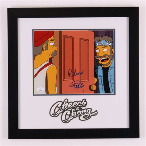 Tommy Chong And Cheech Marin Signed The Simpsons Custom Framed Photo