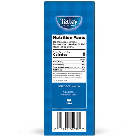 4 Pack Tetley Classic Blend Rich Black Tea 100 Count Tea Bags