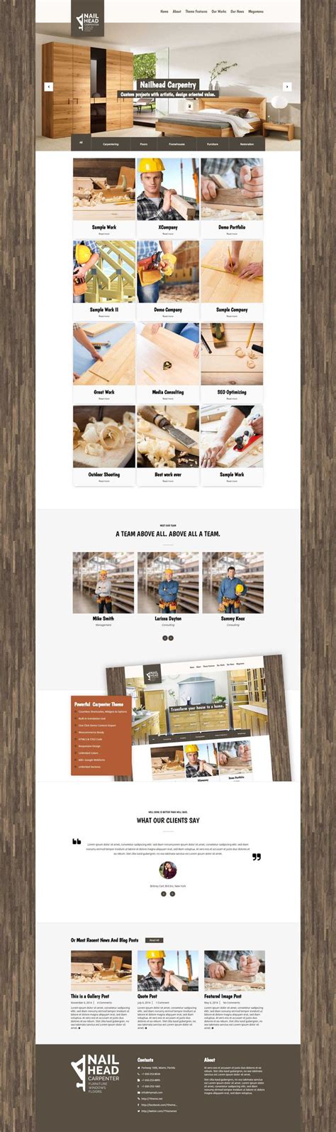 Nailhead A Responsive Carpenter WordPress Theme Wordpress Theme