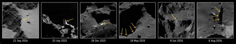 Esa Evolution Of A Comet Cliff Collapse