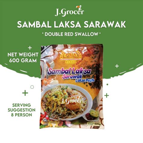 600g Double Red Swallow Sambal Laksa Paste Sarawak Shopee Malaysia