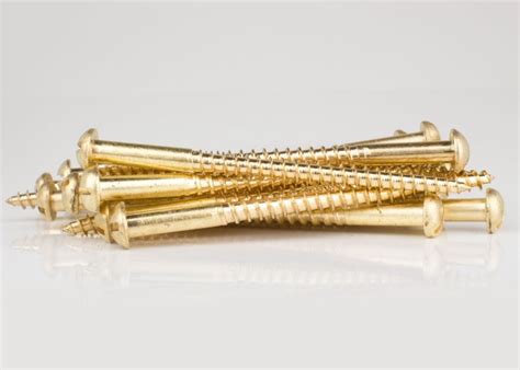 10 3 Brass Wood Screws Round Head Slotted