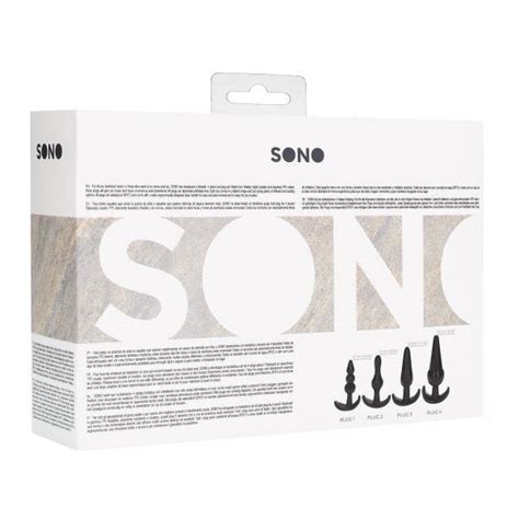 No 80 4 Piece Butt Plug Set Black