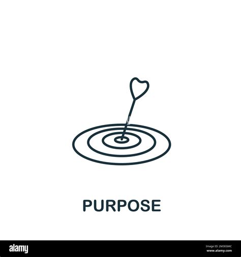 Purpose Icon Monochrome Simple Human Productivity Icon For Templates