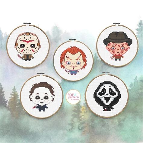 Halloween Horror Movie Cross Stitch Pdf Patterns Slasher Movie