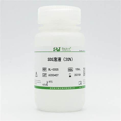 SDS溶液 20 其他 蛋白免疫印迹 南京森贝伽生物科技有限公司