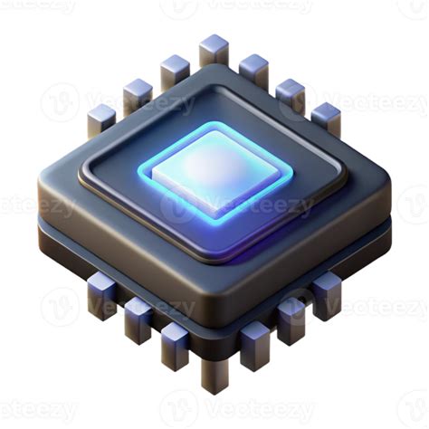 Magnificent Traditional A Single Glowing Microchip Floating In Genuine 60324680 Png