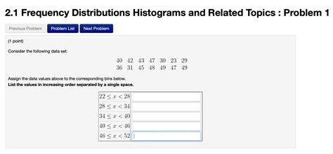 Solved 21 Frequency Distributions Histograms And Related