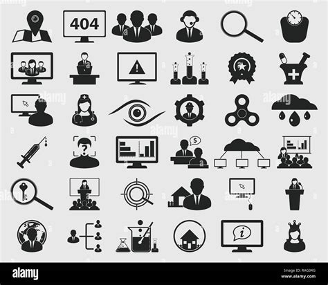 Business Icon Set Flat Style Vector EPS Stock Vector Image Art Alamy