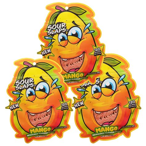 Sour Slaps 3 Pack Flavored Sour Candy Belts Deliciously