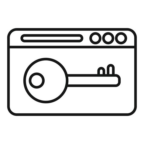 Key Pass Access Icon Outline Vector Computer Account 42523038 Vector Art At Vecteezy