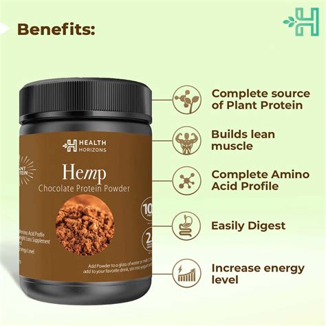 Buy Health Horizons Hemp Chocolate Protein Powder Natural Coconut