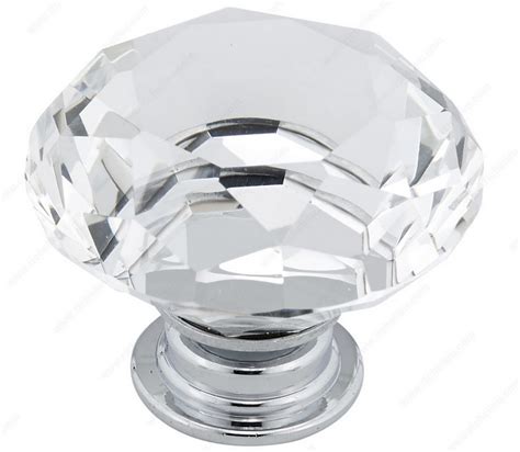 Richelieu Modern Crystal Knob 2828 Clear Chrome 40 Mm D