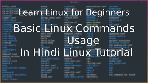 Hindilearn Linux For Beginners Basic Linux Commands Usage In Hindi