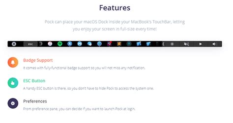 how to get macos dock in macbook pro touch bar redmond pie