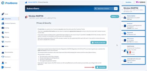 How To Anonymize Customers Assistance Documentation ProAbono