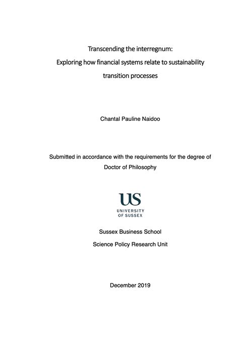 Transcending The Interregnum Exploring How Financial Systems Related