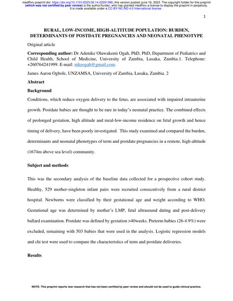 Pdf Rural Low Income High Altitude Population Burden Determinants