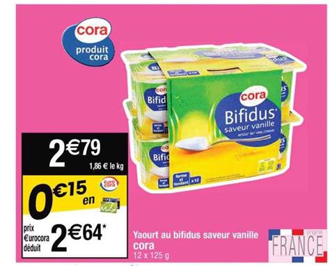 Promo Yaourt Au Bifidus Saveur Vanille Cora Chez Cora ICatalogue Fr