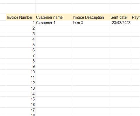 Basic Invoice Tracker Excel Etsy