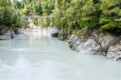 Hokitika River Flowing To Coast Through Hokitika Gorge Stock Image