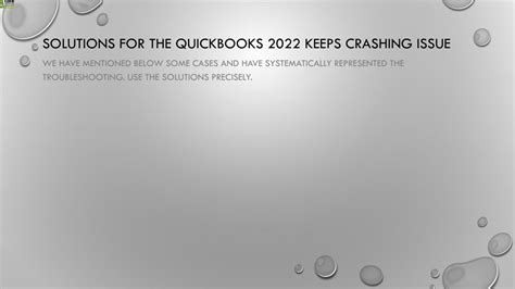 PPT Easy Way To Troubleshoot QuickBooks 2022 Keeps Crashing Issue