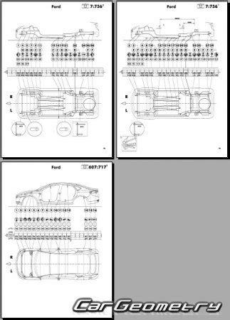 Размеры кузова Ford Fusion 2015–2020 Body dimensions