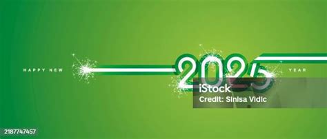 2025 년 새해 연속 리본 2025 년 달력 배너 포스터 소셜 미디어 게시물에 대 한 불꽃 놀이와 함께 2025 로고 모양의