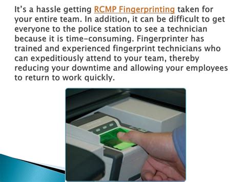 Ppt Rcmp Accredited Fingerprinting Rcmp Fingerprinting