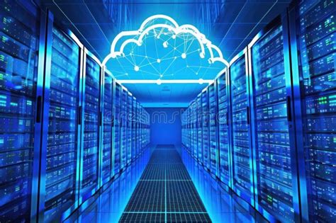 Cloud Computing Technology Connecting Servers In Data Center Stock Image Image Of Computing