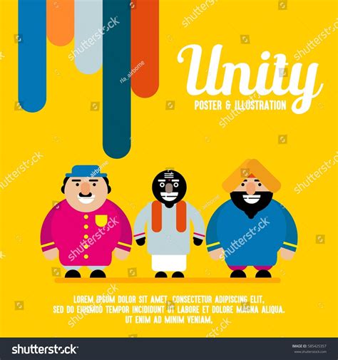 Unity Concept Poster Stock Vector Royalty Free Shutterstock