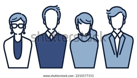 Illustration Icon Set Male Female Business Stock Vector Royalty Free