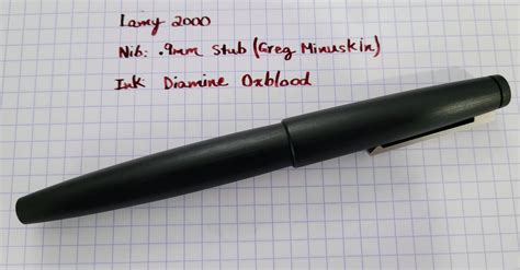 Lamy 2000 Broad Nib With A Custom Stub Grind By Greg Minuskin Using
