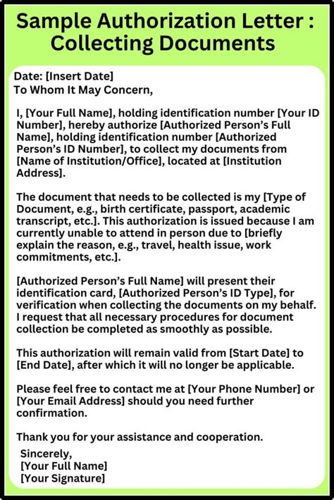 Authorization Letter Sample Credit Card Authorization Letter Example