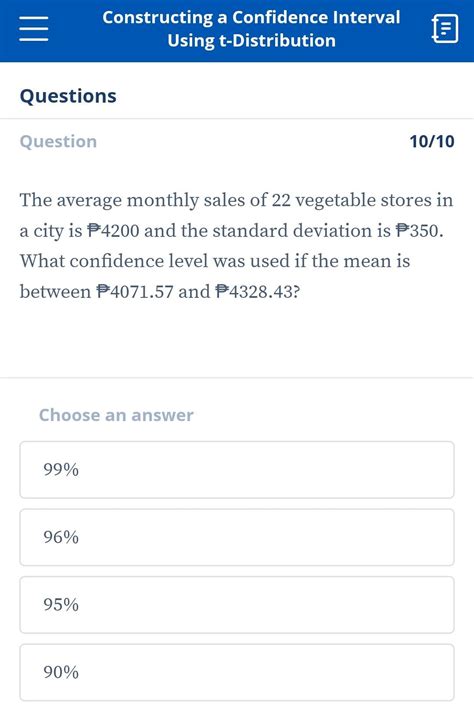 Solved Iii Constructing A Confidence Interval Using