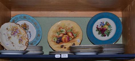 Lot 274 An Aynsley Autumn Gold Plate Various